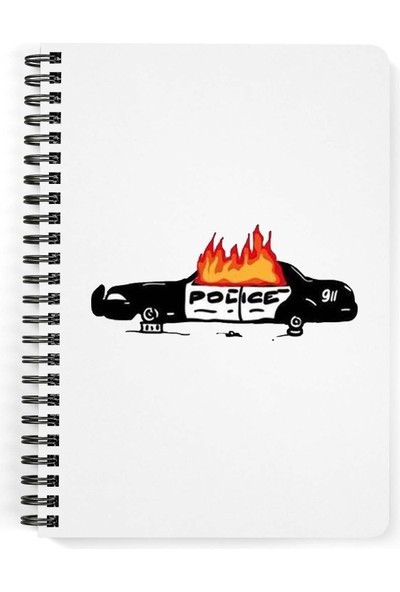 Astak Polis Baskılı Ahşap Kapaklı Defter 15X20 cm DFT5793