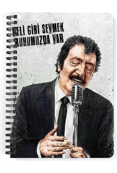 Astak Müslüm Gürses Baskılı Ahşap Kapaklı Defter 15X20 cm DFT5113
