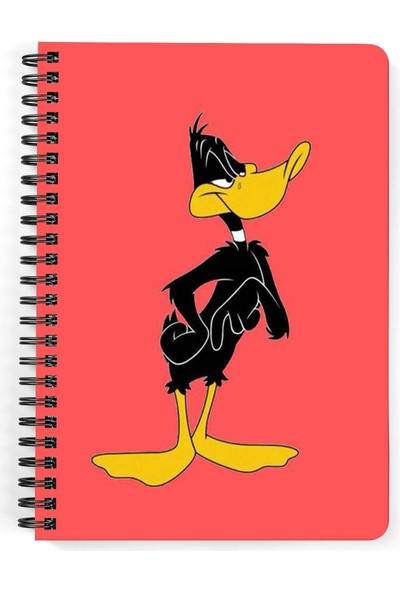 Astak Daffy Duck Baskılı Ahşap Kapaklı Defter 15X20 cm DFT4267