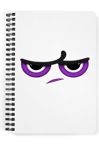 Astak Mor Göz Baskılı Ahşap Kapaklı Defter 15X20 cm DFT1402