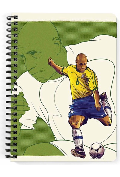 Astak Roberto Carlos Baskılı Ahşap Kapaklı Defter 15X20 cm DFT4564