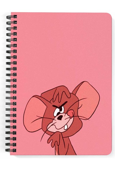 Tom ve Jerry Baskılı Ahşap Kapaklı Defter 15X20 cm DFT3421