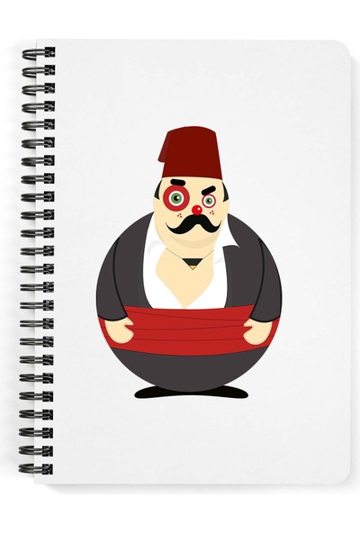 Astak Osmanlı Karakteri Baskılı Ahşap Kapaklı Defter 15X20 cm DFT1487