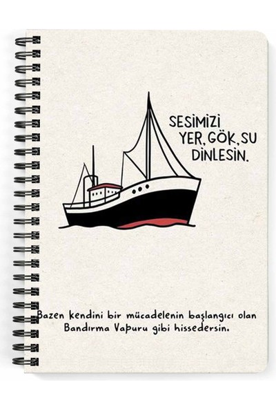 Astak Yer Gök Dinlesin Baskılı Ahşap Kapaklı Defter 15X20 cm DFT4025