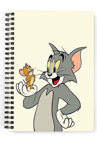 Astak Tom ve Jerry Baskılı Ahşap Kapaklı Defter 15X20 cm DFT4207