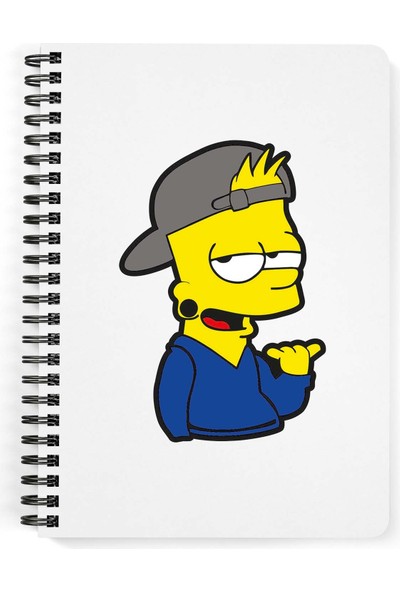 Astak Bart Simpson Baskılı Ahşap Kapaklı Defter 15X20 cm DFT5966 Astak Bart Simpson Baskılı Ahşap Kapaklı Defter 15X20 cm DFT5966