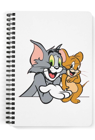 Tom ve Jerry Baskılı Ahşap Kapaklı Defter 15X20 cm DFT254