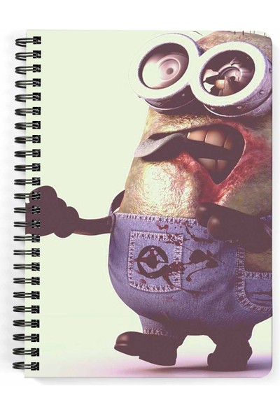 Astak Minyonlar Baskılı Ahşap Kapaklı Defter 15X20 cm DFT4878