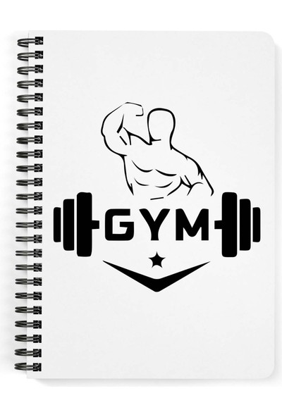 Astak Gym Baskılı Ahşap Kapaklı Defter 15X20 cm DFT6564