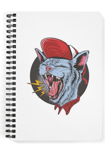 Astak Cat Baskılı Ahşap Kapaklı Defter 15X20 cm DFT6110