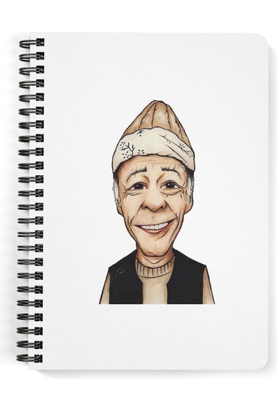 Astak Mahmut Alnıgeniş Baskılı Ahşap Kapaklı Defter 15X20 cm DFT197