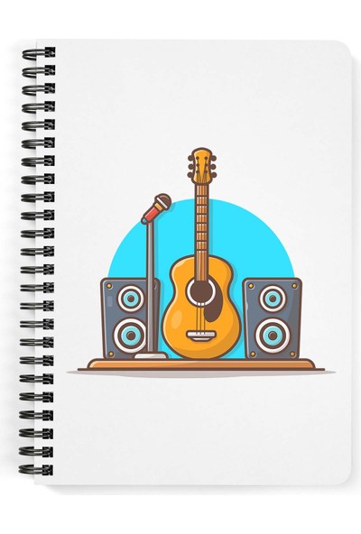 Astak Gitar Baskılı Ahşap Kapaklı Defter 15X20 cm DFT1632 Astak Gitar Baskılı Ahşap Kapaklı Defter 15X20 cm DFT1632
