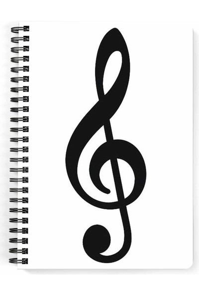 Astak Sol Anahtarı Baskılı Ahşap Kapaklı Defter 15X20 cm DFT3087