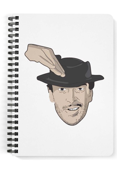 Turist Ömer Baskılı Ahşap Kapaklı Defter 15X20 cm DFT188