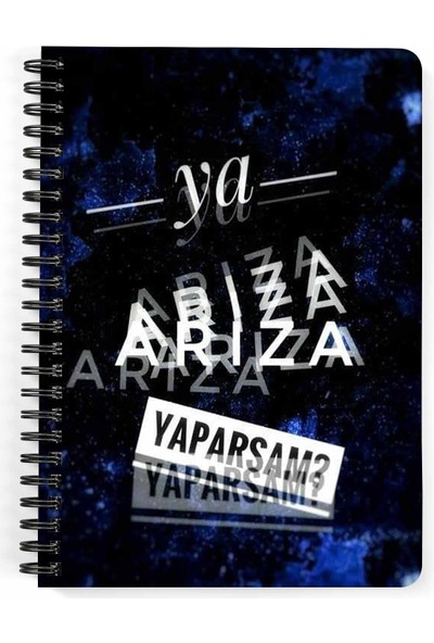 Arıza Baskılı Ahşap Kapaklı Defter 15X20 cm DFT3946