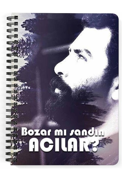 Astak Ahmet Kaya Baskılı Ahşap Kapaklı Defter 15X20 cm DFT3244