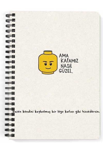 Astak Kafamız Güzel Baskılı Ahşap Kapaklı Defter 15X20 cm DFT4004