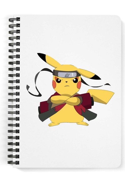 Astak Pikaçu Naruto Baskılı Ahşap Kapaklı Defter 15X20 cm DFT437