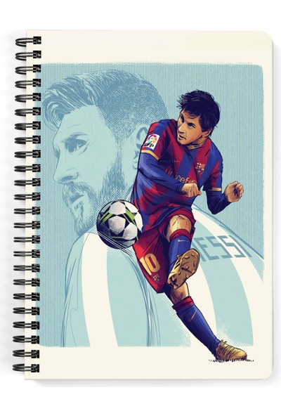 Astak Lionel Messi Baskılı Ahşap Kapaklı Defter 15X20 cm DFT4570