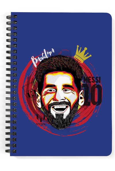 Astak Lionel Messi Baskılı Ahşap Kapaklı Defter 15X20 cm DFT4432
