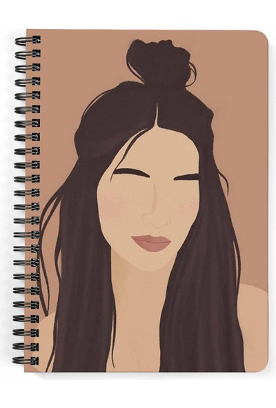 Astak Woman Baskılı Ahşap Kapaklı Defter 15X20 cm DFT2869