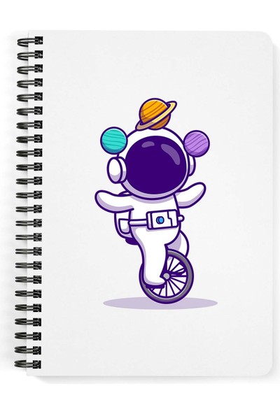 Space Acrobat Baskılı Ahşap Kapaklı Defter 15X20 cm DFT1865 Space Acrobat Baskılı Ahşap Kapaklı Defter 15X20 cm DFT1865