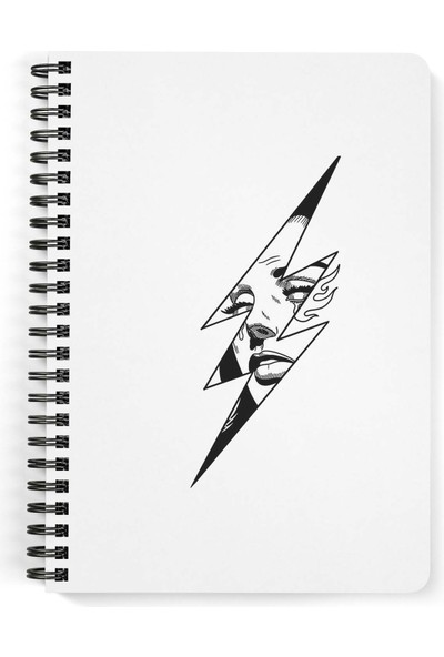 Astak Şimşek Baskılı Ahşap Kapaklı Defter 15X20 cm DFT316