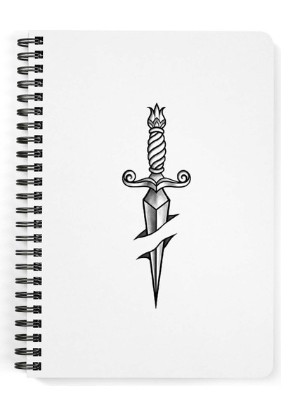 Astak Kılıç Baskılı Ahşap Kapaklı Defter 15X20 cm DFT6540
