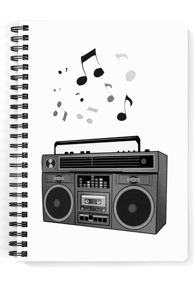 Kaset Çalar Baskılı Ahşap Kapaklı Defter 15X20 cm DFT3092 Kaset Çalar Baskılı Ahşap Kapaklı Defter 15X20 cm DFT3092