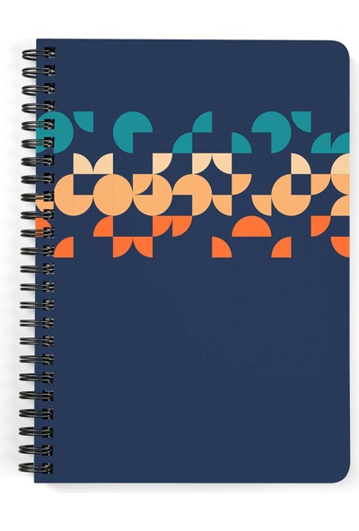 Geometrik Baskılı Ahşap Kapaklı Defter 15X20 cm DFT662