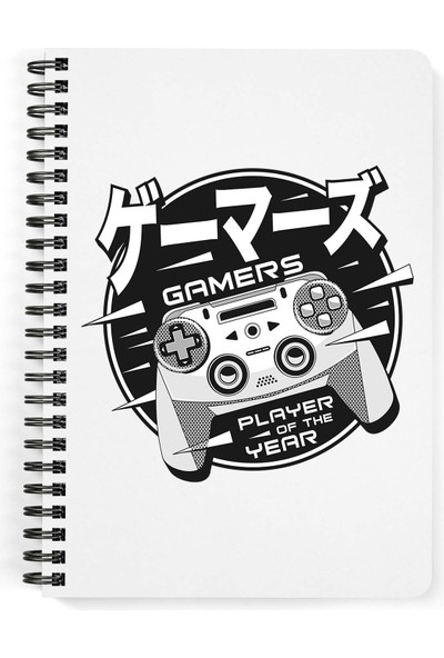 Gamers Baskılı Ahşap Kapaklı Defter 15X20 cm DFT1732