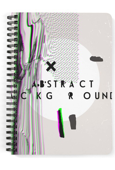 Astak Abstract Baskılı Ahşap Kapaklı Defter 15X20 cm DFT681