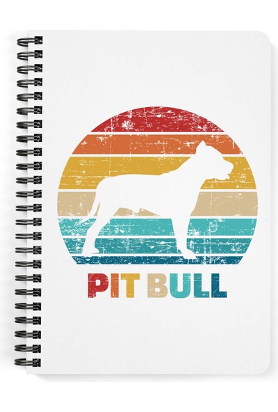 Pitbull Baskılı Ahşap Kapaklı Defter 15X20 cm DFT811