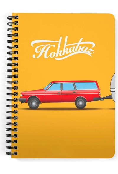 Astak Hokkabaz Baskılı Ahşap Kapaklı Defter 15X20 cm DFT2393