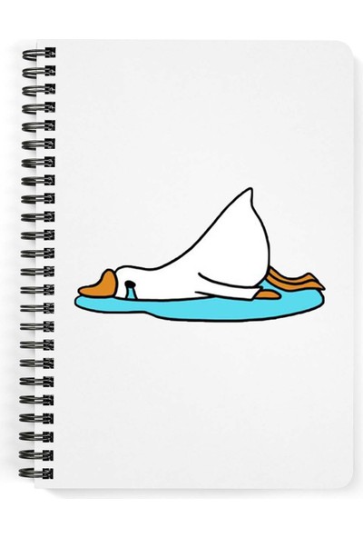 Ördek Baskılı Ahşap Kapaklı Defter 15X20 cm DFT6627
