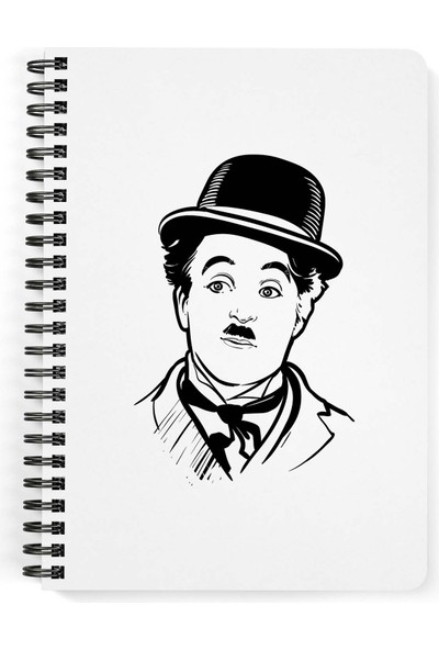 Charlie Chaplin Baskılı Ahşap Kapaklı Defter 15X20 cm DFT1086 Charlie Chaplin Baskılı Ahşap Kapaklı Defter 15X20 cm DFT1086