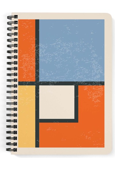 Astak Geometrik Baskılı Ahşap Kapaklı Defter 15X20 cm DFT658