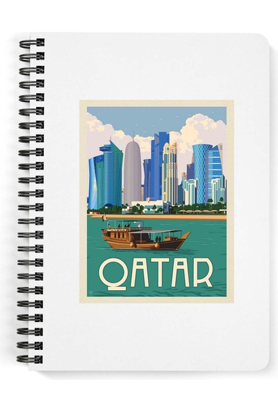 Astak Qatar Baskılı Ahşap Kapaklı Defter 15X20 cm DFT359 Astak Qatar Baskılı Ahşap Kapaklı Defter 15X20 cm DFT359