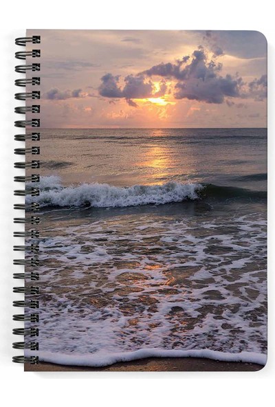 Astak Deniz Baskılı Ahşap Kapaklı Defter 15X20 cm DFT2600