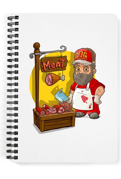 Astak Kasap Baskılı Ahşap Kapaklı Defter 15X20 cm DFT1343