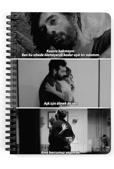 Poyraz Karayel Baskılı Ahşap Kapaklı Defter 15X20 cm DFT2515