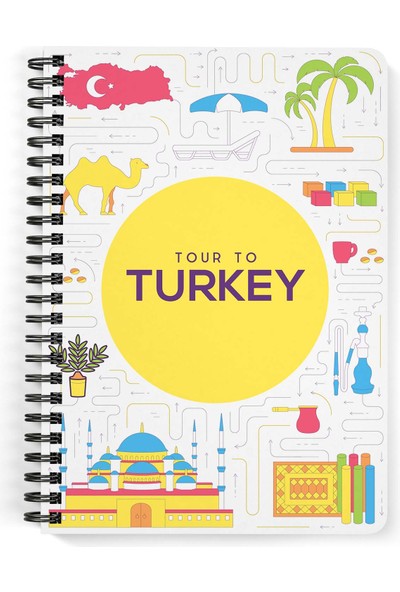 Türkiye Baskılı Ahşap Kapaklı Defter 15X20 cm DFT522