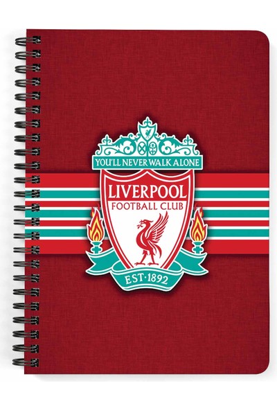 Astak Liverpool Baskılı Ahşap Kapaklı Defter 15X20 cm DFT4482