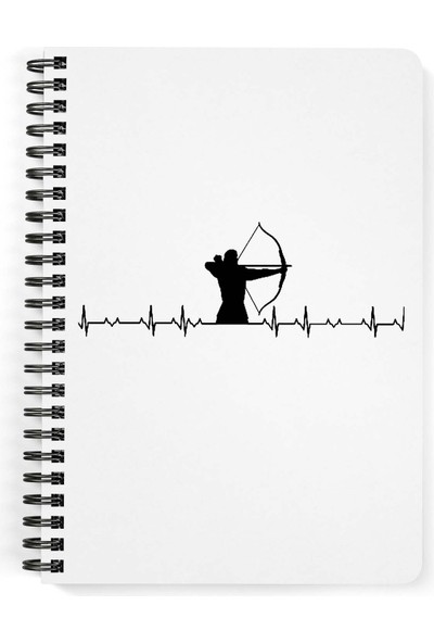 Okçu Baskılı Ahşap Kapaklı Defter 15X20 cm DFT5964