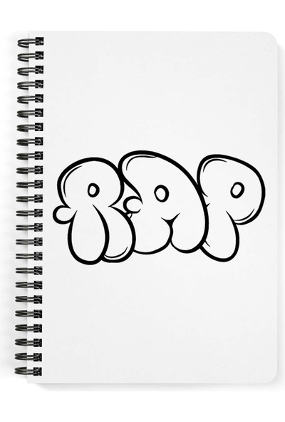 Astak Rap Baskılı Ahşap Kapaklı Defter 15X20 cm DFT1691