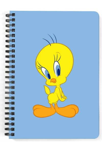 Astak Tweety Baskılı Ahşap Kapaklı Defter 15X20 cm DFT4213