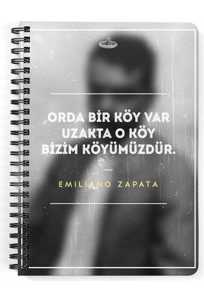 Astak Emiliano Zapata Baskılı Ahşap Kapaklı Defter 15X20 cm DFT2761 Astak Emiliano Zapata Baskılı Ahşap Kapaklı Defter 15X20 cm DFT2761