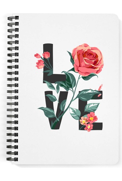 Astak Güllü Love Baskılı Ahşap Kapaklı Defter 15X20 cm DFT819 Astak Güllü Love Baskılı Ahşap Kapaklı Defter 15X20 cm DFT819