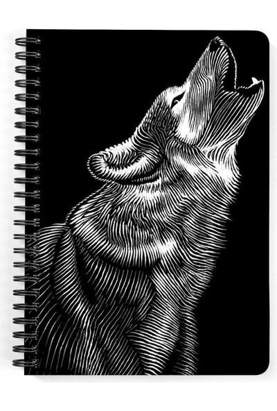 Astak Kurt Baskılı Ahşap Kapaklı Defter 15X20 cm DFT3362 Astak Kurt Baskılı Ahşap Kapaklı Defter 15X20 cm DFT3362