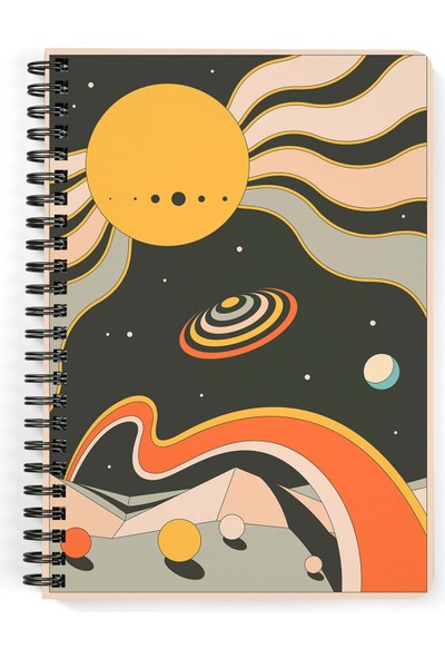 Astak Space Baskılı Ahşap Kapaklı Defter 15X20 cm DFT629